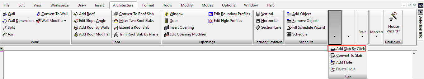 Add Slab by Click - TurboCAD 2018 User Guide